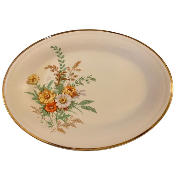 Knowles | Dining | Vintage Edwin M Knowles China Oval Floral Serving ...